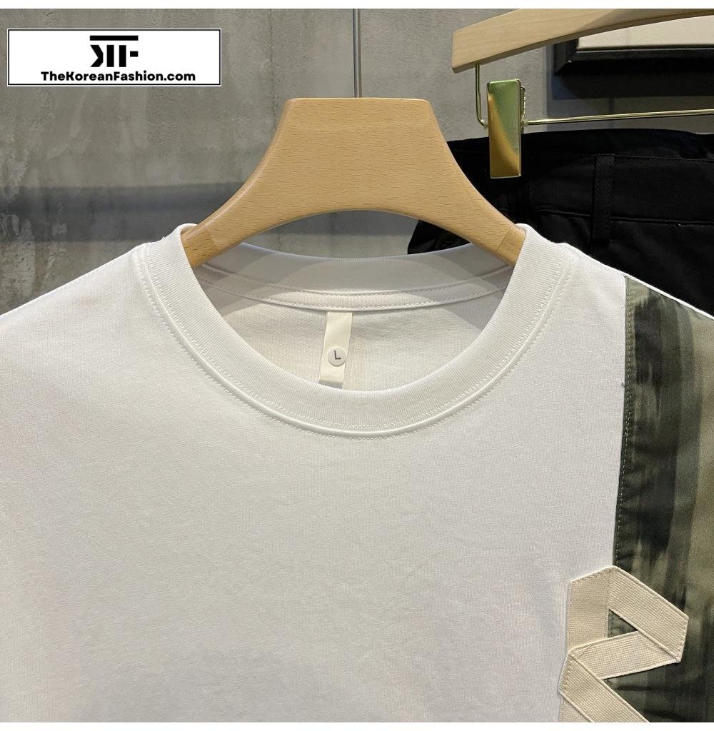 Round Neck Color Block T-shirt – The Korean Fashion